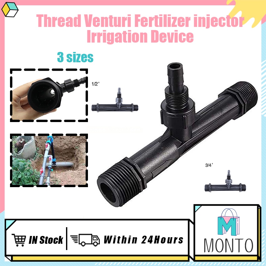 1/2 3/4 1" Irrigation Venturi Fertilizer Injector Agriculture Water ...
