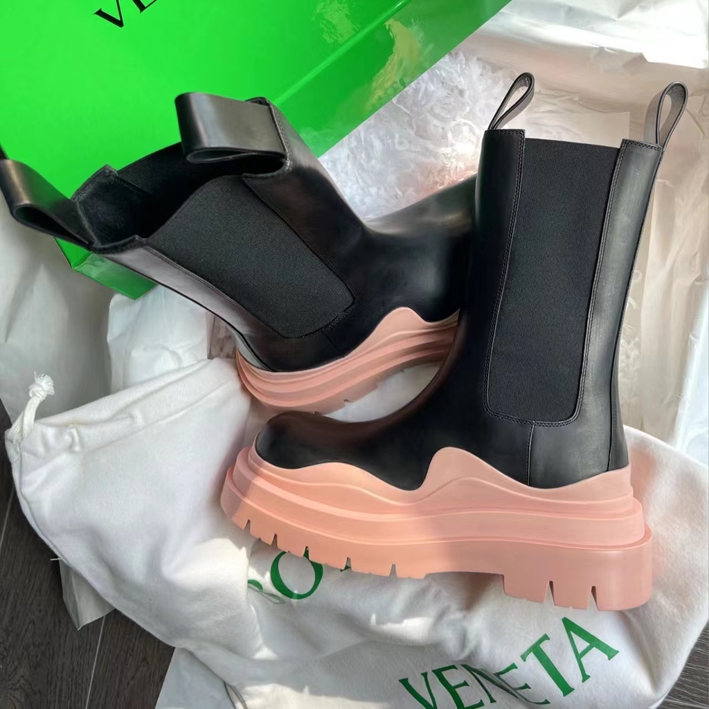 Thick Sole Increased Anti Slip Leather Couple Chelsea Short Boots Male ...