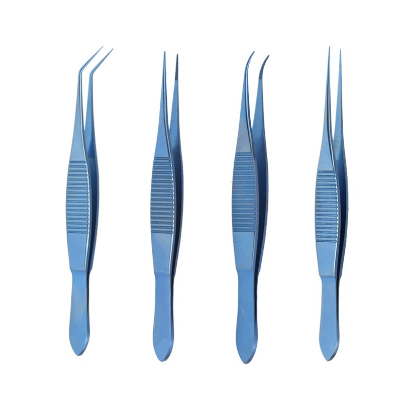 Ophthalmic Tissue Forceps Curved Straight Angle Autoclavable ...