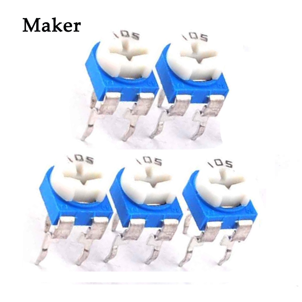 20Pcs 100-1MOhm Blue&White Variable Horizontal Adjustable Variable ...