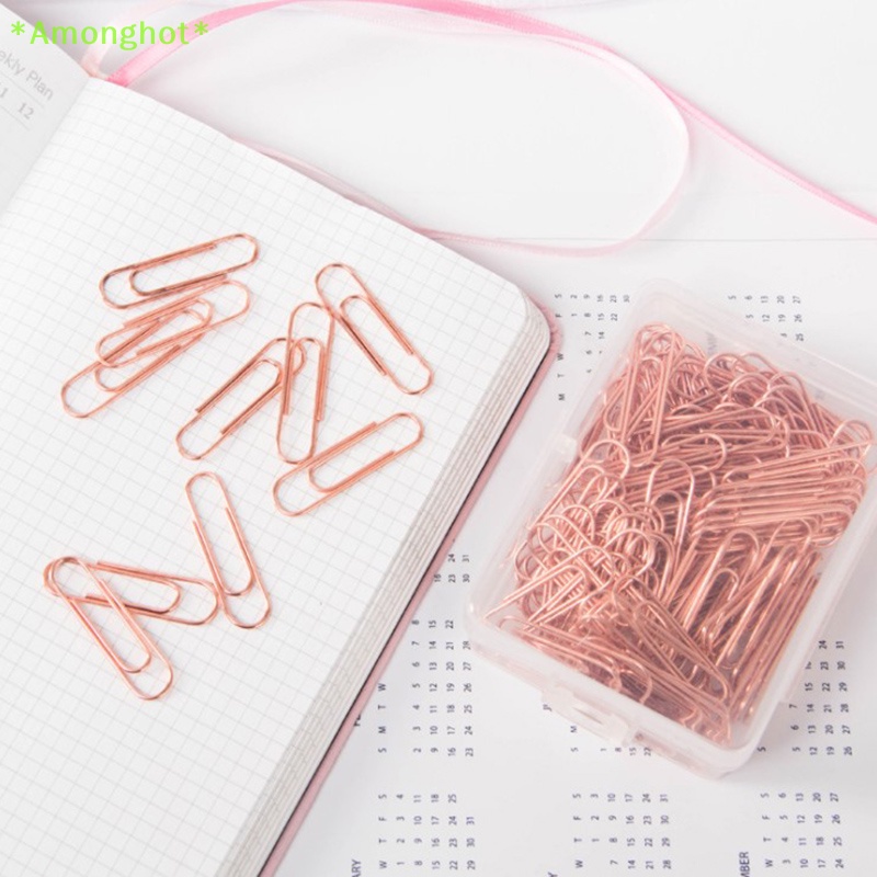 Amonghot> 120pcs Boxed Rose Gold Paper Clips Creative Metal Bookmark ...