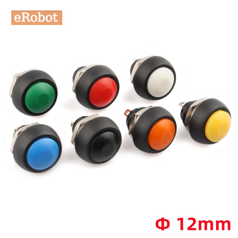 5Pcs 12mm Self-Recovery PBS-33B Mini Push Button Switch 2Pin 1A ...