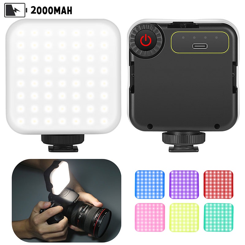 W49S Mini Video Light RGB Portable Lighting for Photography 2000mAh Led ...