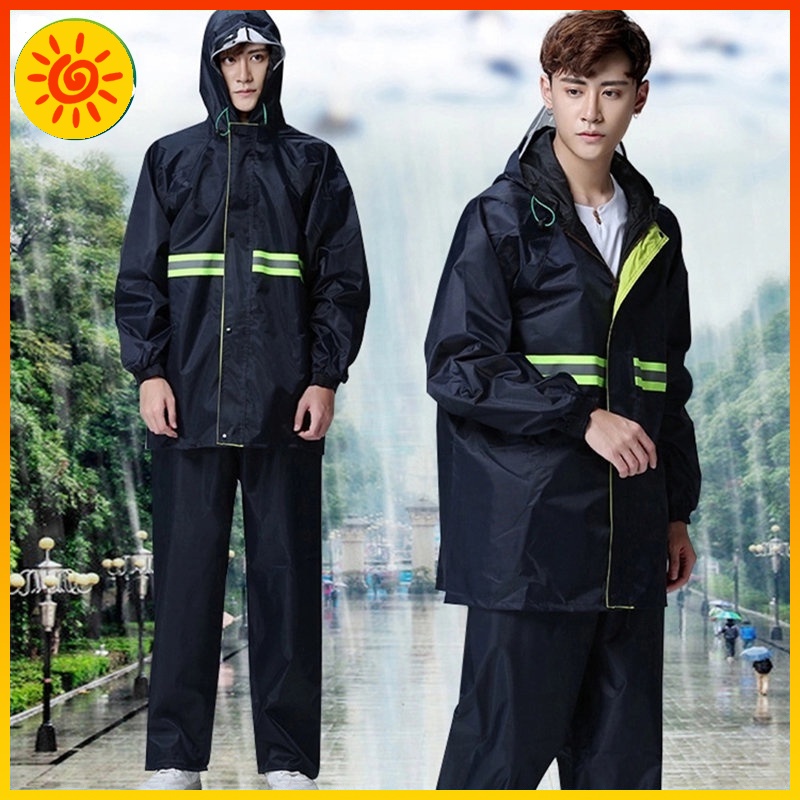 Sun Raincoat with reflector Rainsuit raincoat rain coat Waterproof ...