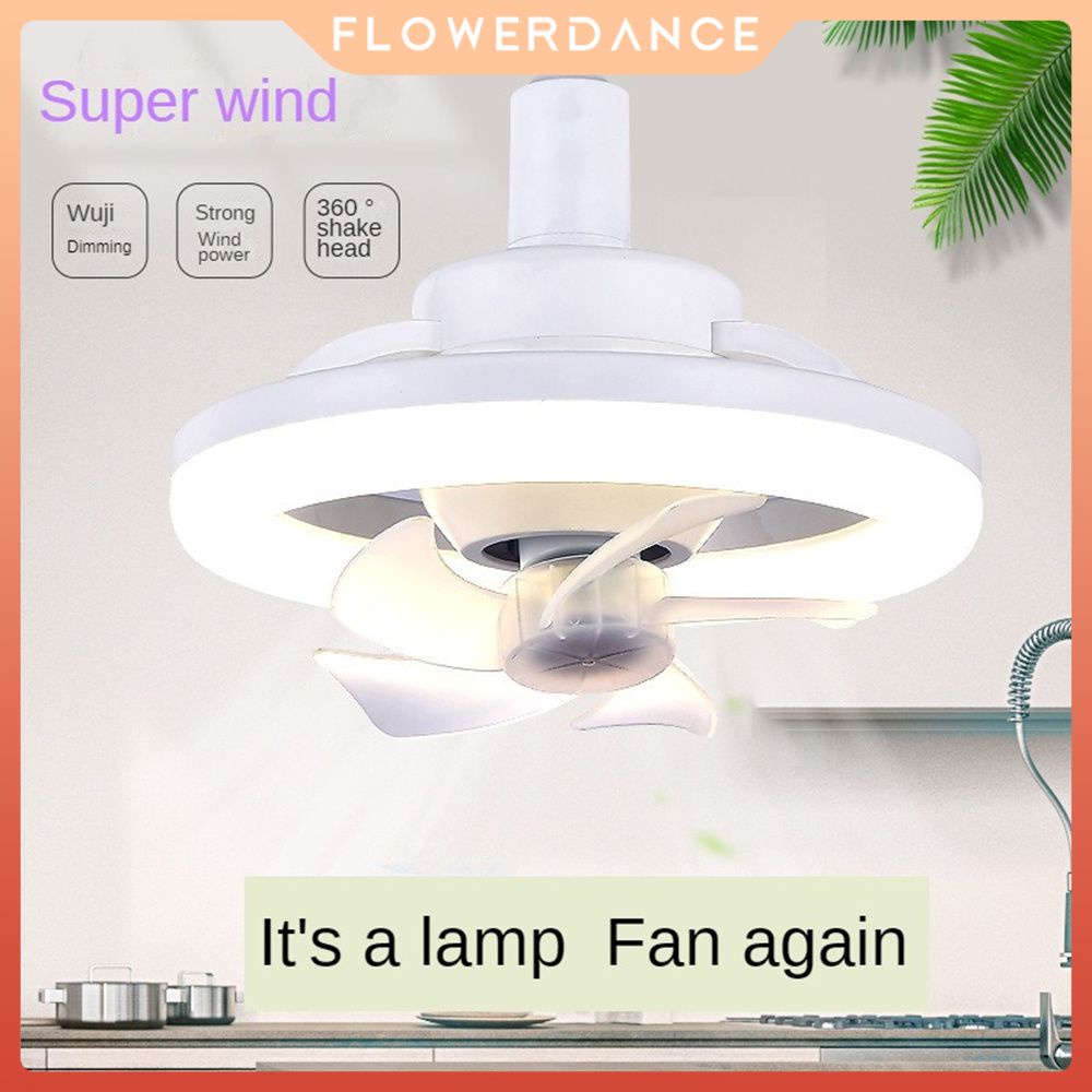 E27 Screw Mini Ceiling Fan With Light 360° Rotation Ceiling Fan Exhaust ...