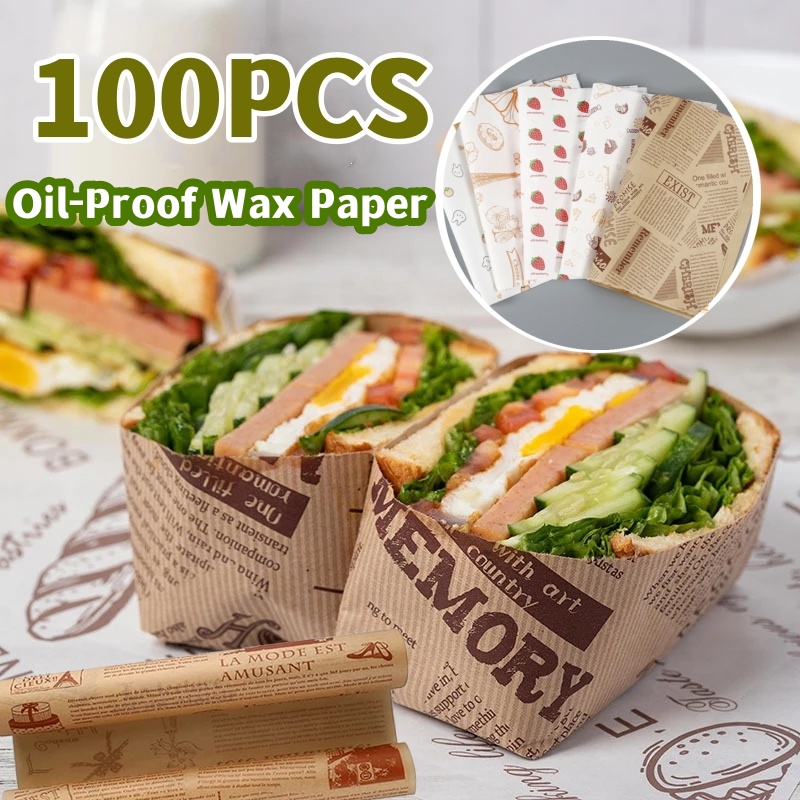 Grease Paper Food Wrappers Wrapping Paper For Bread Sandwich Burger ...