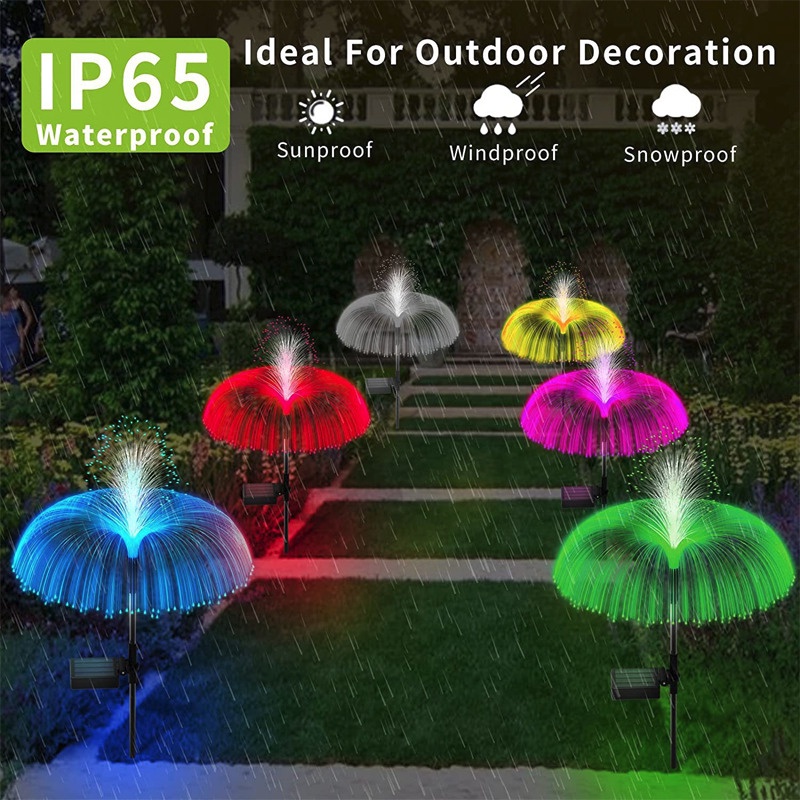 7 Colors Solar Jellyfish Garden Lights Outdoor Waterproof, 7 Color ...