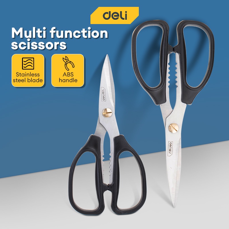Deli Tool 7"/8"Multifunction Stainless Scissor Steel Kitchen Scissors Househeld Scissors ...
