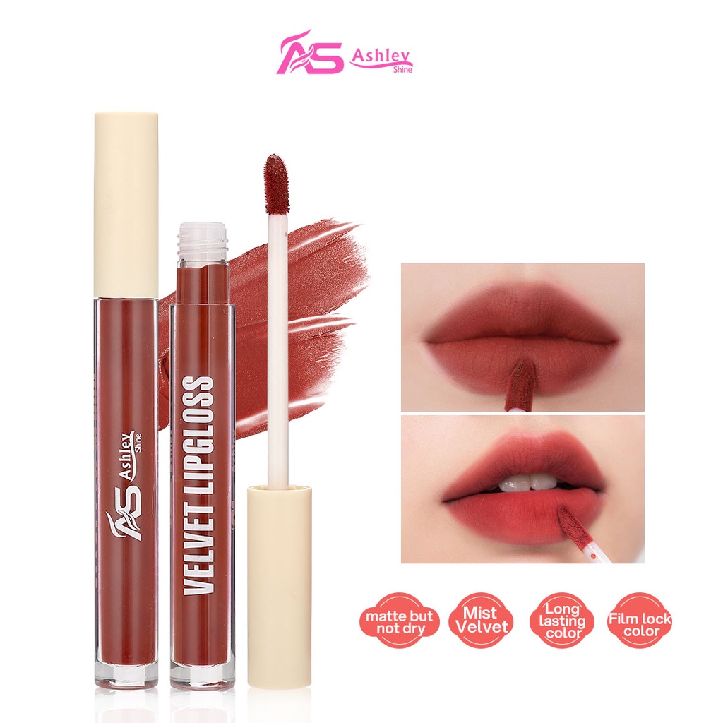 Ashley Shine Matte Lipstick Lip Gloss Velvet Lip Stain Waterproof Long ...