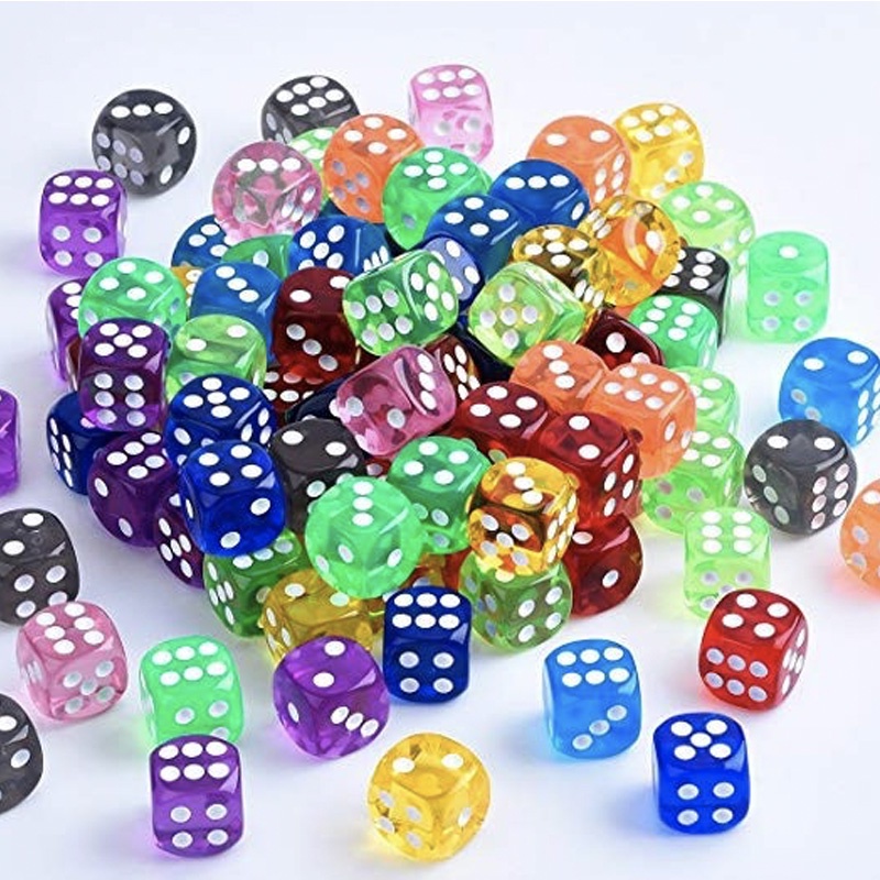 5PCS Candy Colored Dice Multicolor Rolling Game For Board Party Bar KTV ...