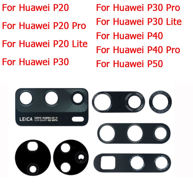 For HUAWEI P20 P30 P40 Pro Lite P50 5G P20pro P30pro P40pro Rear Back Camera Glass Lens Cover ...