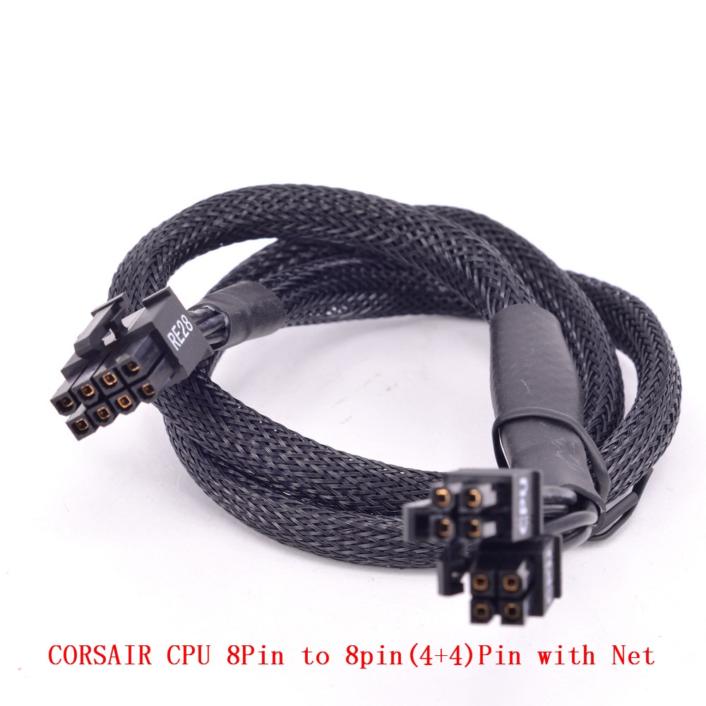 CPU 8Pin to 8pin 4+4Pin Power Supply Cable Sleeved for Corsair RM450 RM550 RM650 RM750 RM850 ...