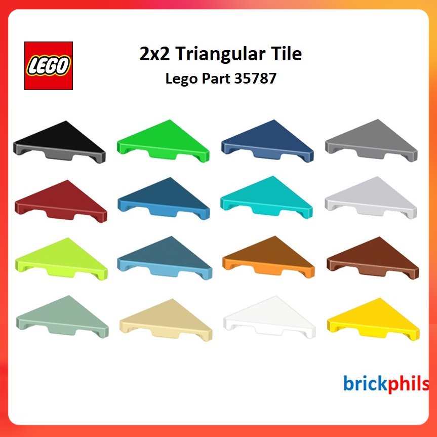 Lego Part 35787 - 2x2 Triangular Tile | Shopee Philippines