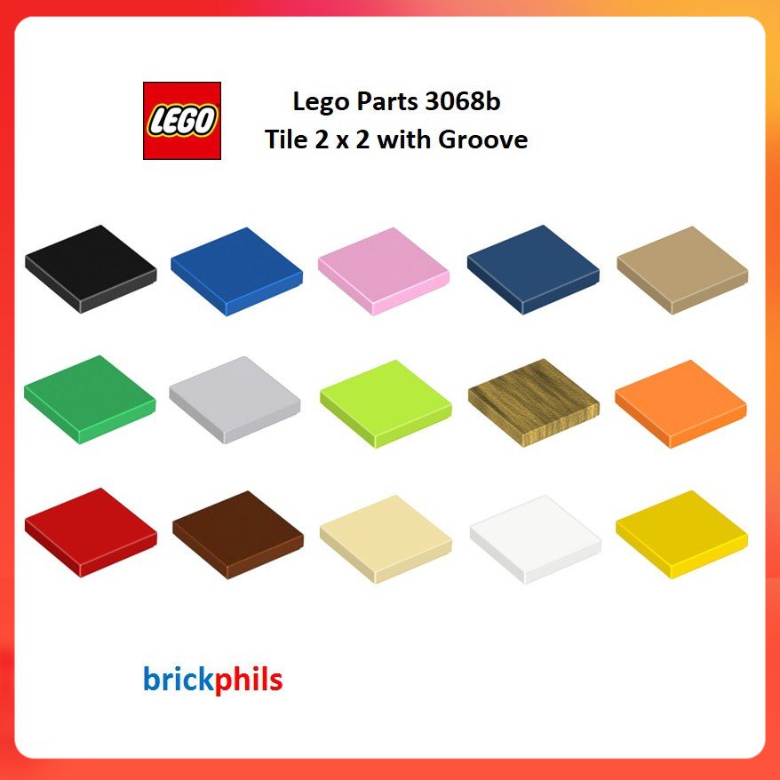 Lego Parts 3068b Tile 2x2 with Groove | Shopee Philippines