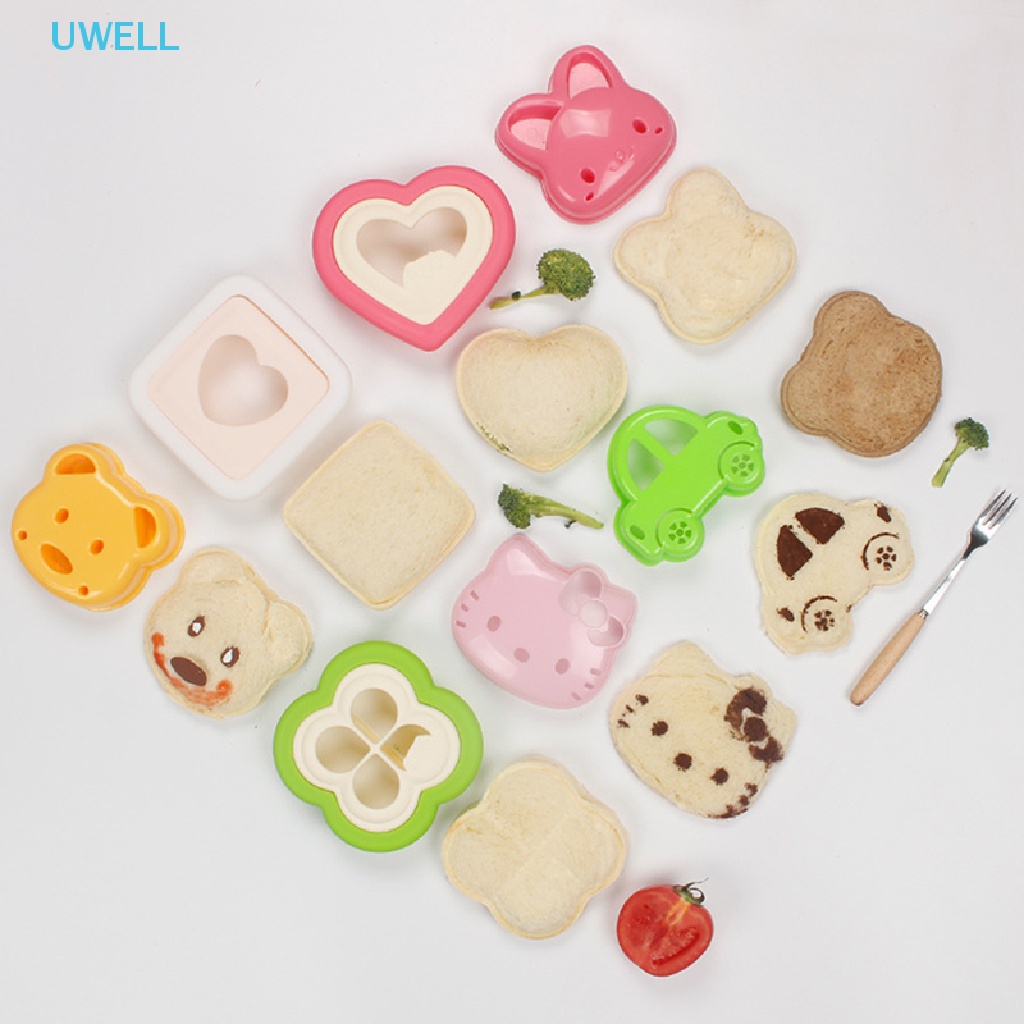 UWELL Teddy Bear Sandwich Mold Bento Lunch Sandwich Bread Mold Cutters ...