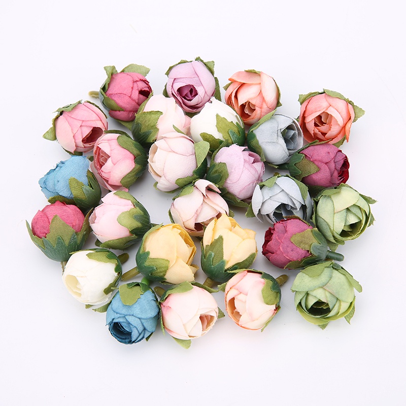 [10pcs]2CM Artificial Rose Flower Heads Cake Decoration Wedding ...