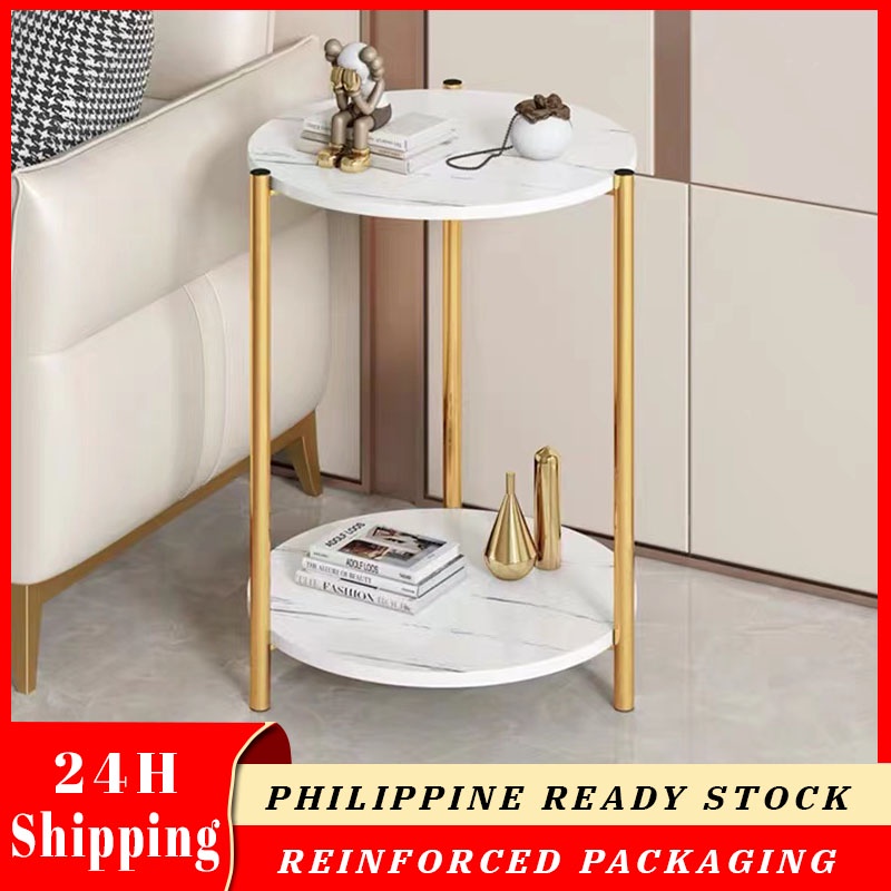 Corner Table Nordic Side Table Double Layer Storage Organizer and Rack ...