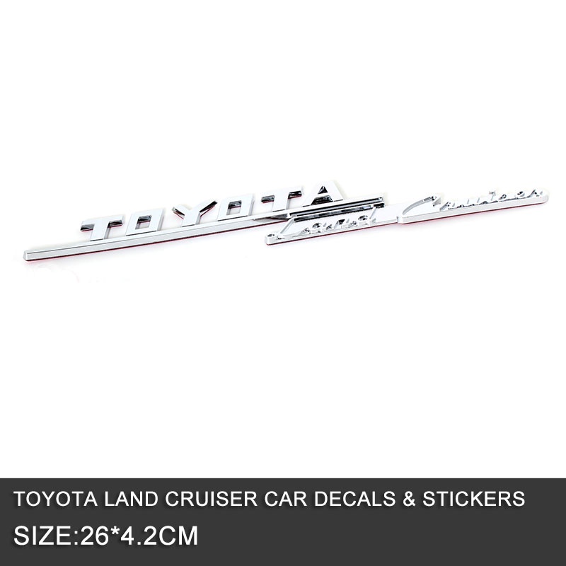 1pcs ABS TOYOTA Land Cruiser Logo Car Emblem Auto Decorative Badge ...