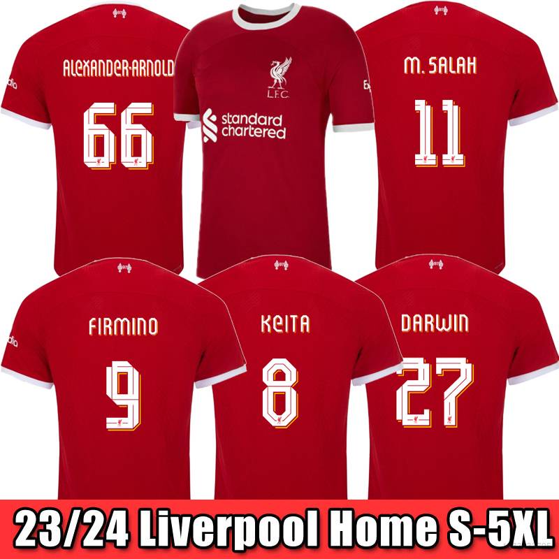 Jay 23/24 Liverpool LFC Home Jersey Football Tshirts Darwin Keita ...