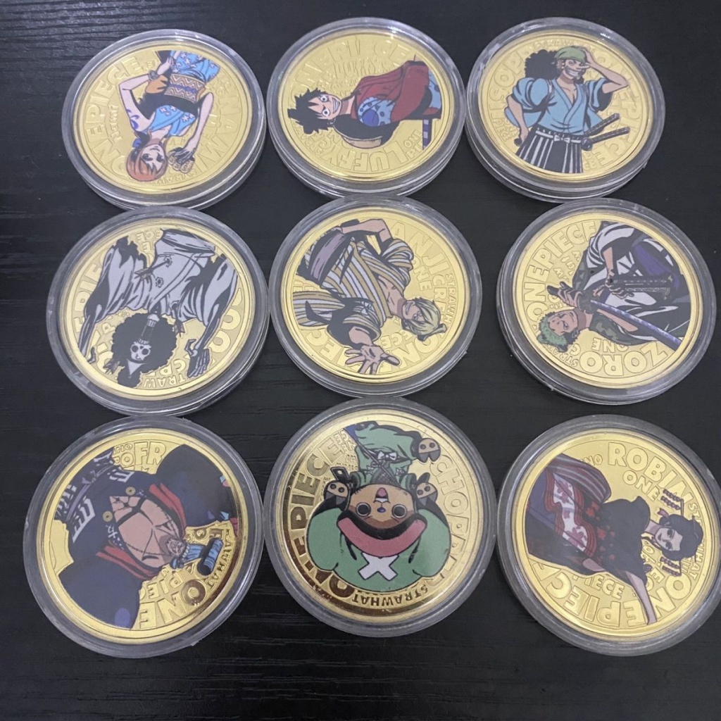 (Out-of-print) Oka one piece the first bullet metal coins a set of 9 ...
