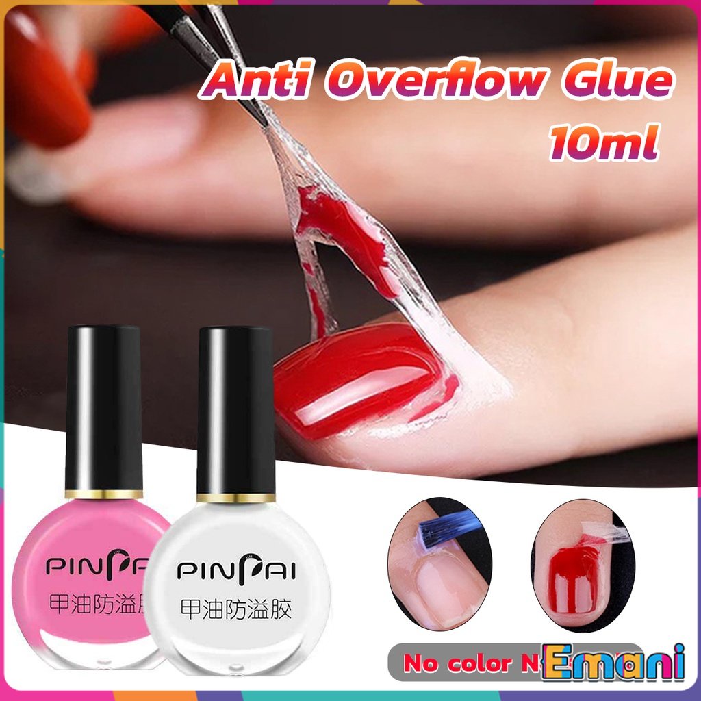 Emani 10ml Peel Off Nail Latex Tape Anti Overflow Glue Base Coat Liquid ...