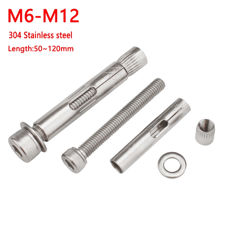 M6 M8 M10 M12 Hexagon Hex Socket Head Built-in Expansion Screw 304 Stainless Steel Allen ...