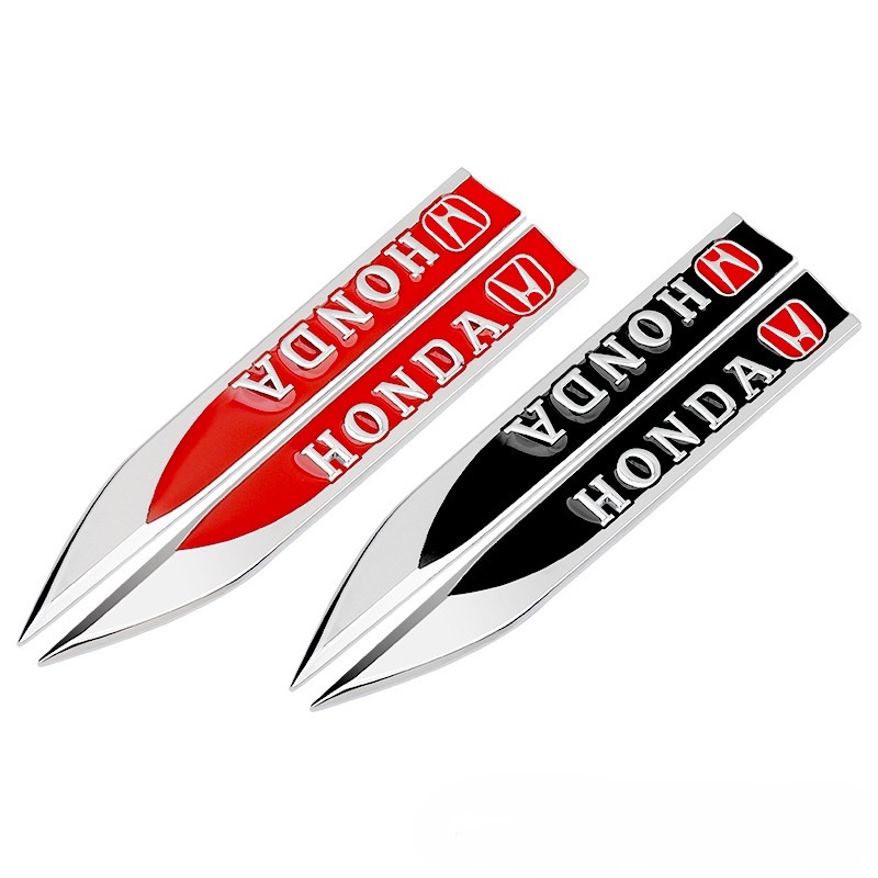 2PCS Car Styling Metal Car Side Fender Decoration 3D Marker Sticker For ...