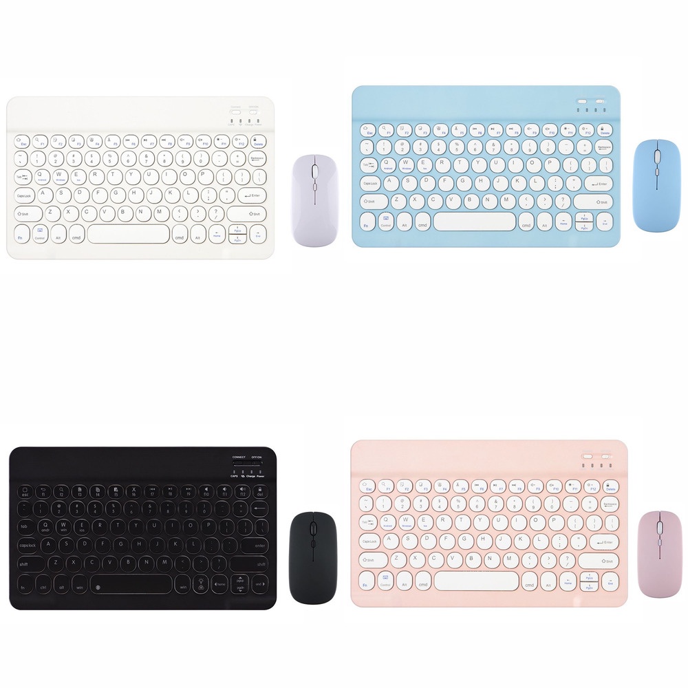 10 Inch Retro Round Keys Bluetooth Keyboard And Bluetooth Mouse Combos ...