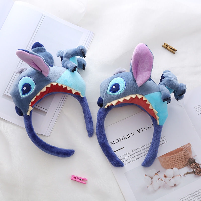 HQ3 Stitch Cartoon cute hairband plush headband girl face washing ...