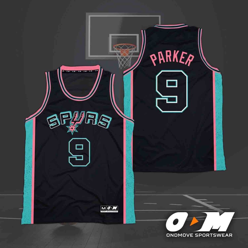 Tony Parker #9 Spurs Retro Fiesta Jersey | Shopee Philippines