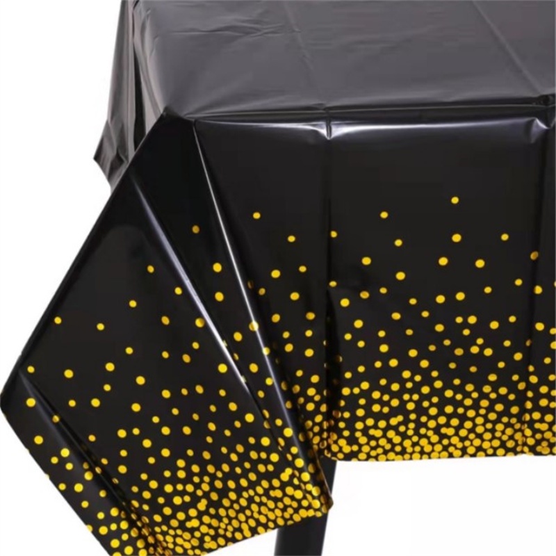 137*183cm Disposable Plastic Tablecloth Waterproof Table Cover Happy Birthday Wedding Party ...
