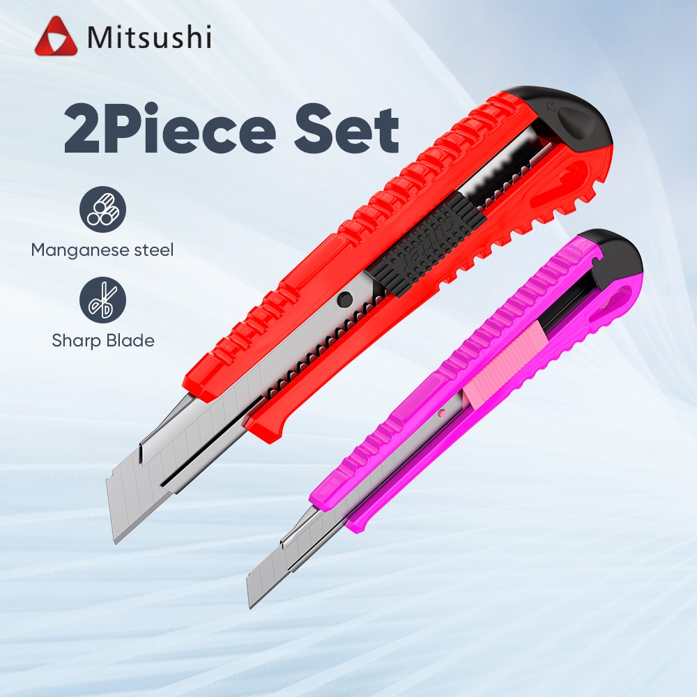 Mitsushi Utility Cutter Knives 16cm Blade Knife Retractable Utility ...