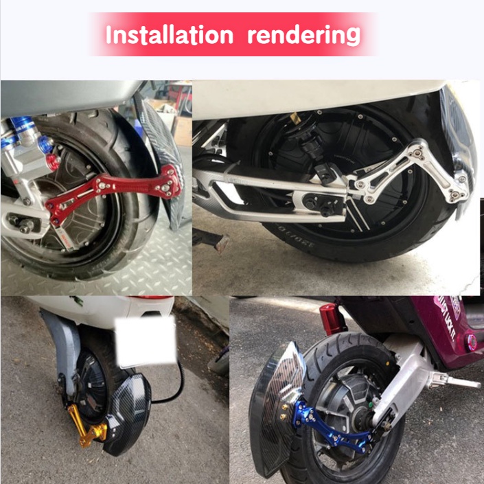 Universal CNC Rear Mudguard Printed Motor Fender Plastic Mud Guard For ...