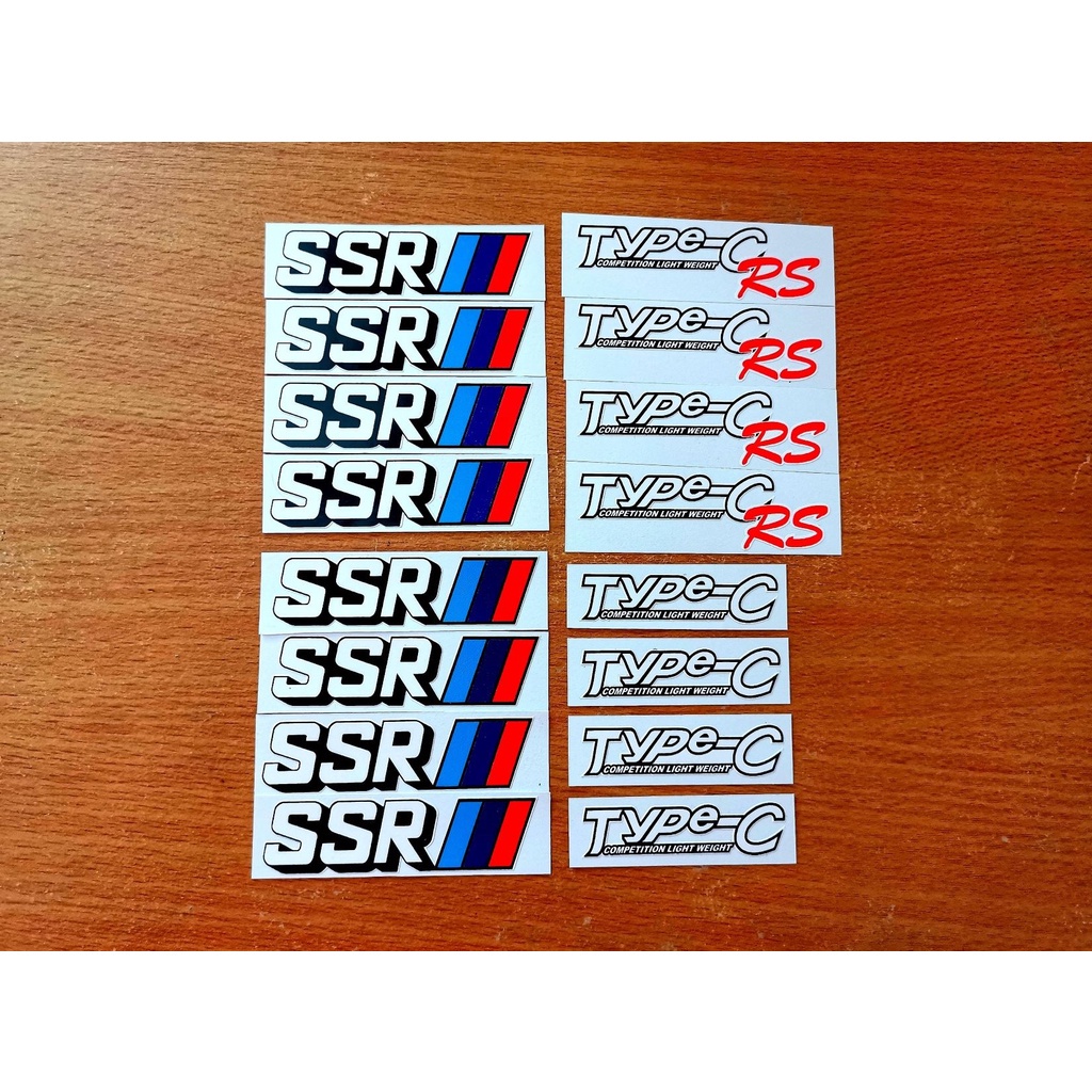 Rim Stiker SSR Type C RS 1set=4pc Spec Civic FD Civic FC SAGA Myvi Alza ...