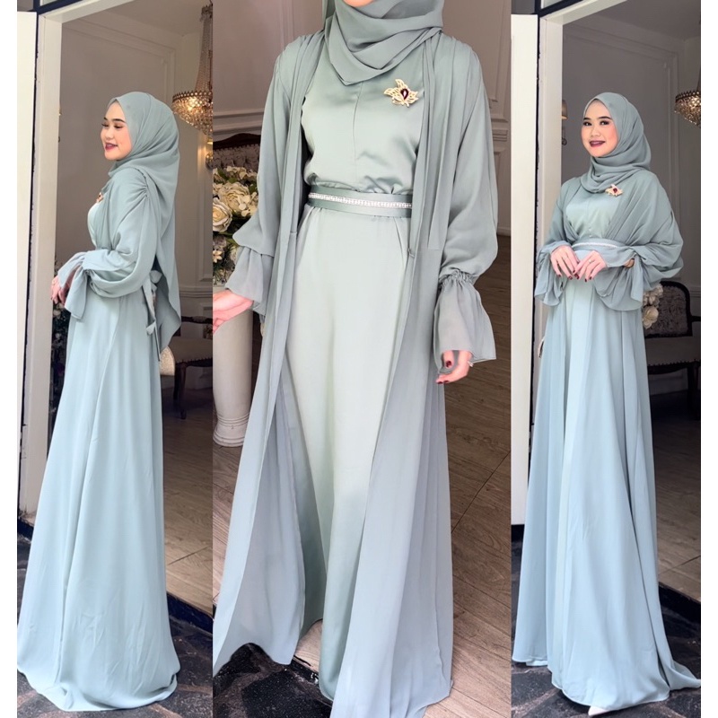 Abaya BERDINE RAYA EID SERIES HIJAB SET | Shopee Philippines