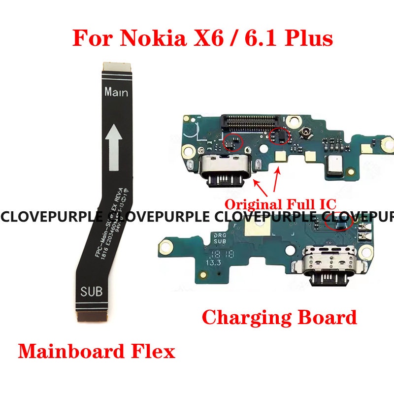 For Nokia X6/ 6.1 Plus TA-1099/1103 USB Type-C Charging Port Dock ...