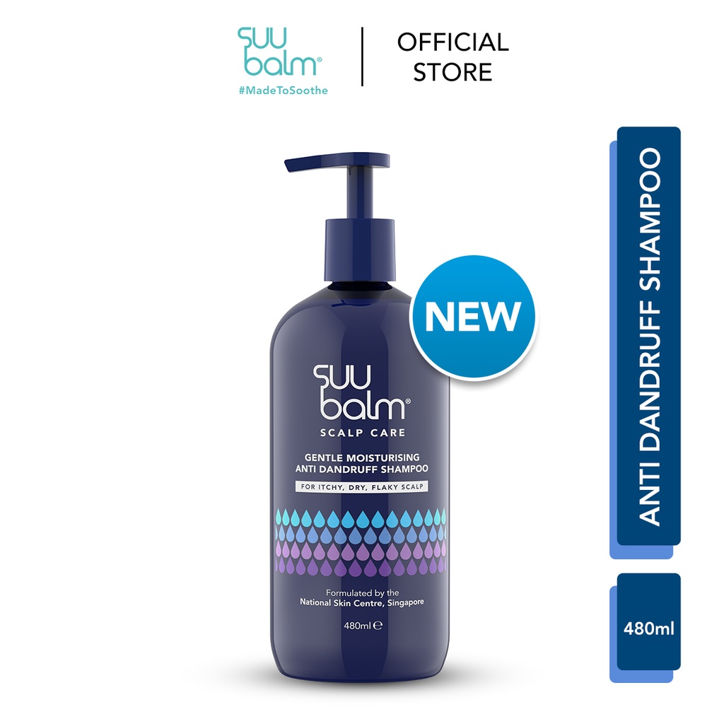 Suu Balm Gentle Moisturising Anti-Dandruff Shampoo 480ml| Eczema-Prone ...
