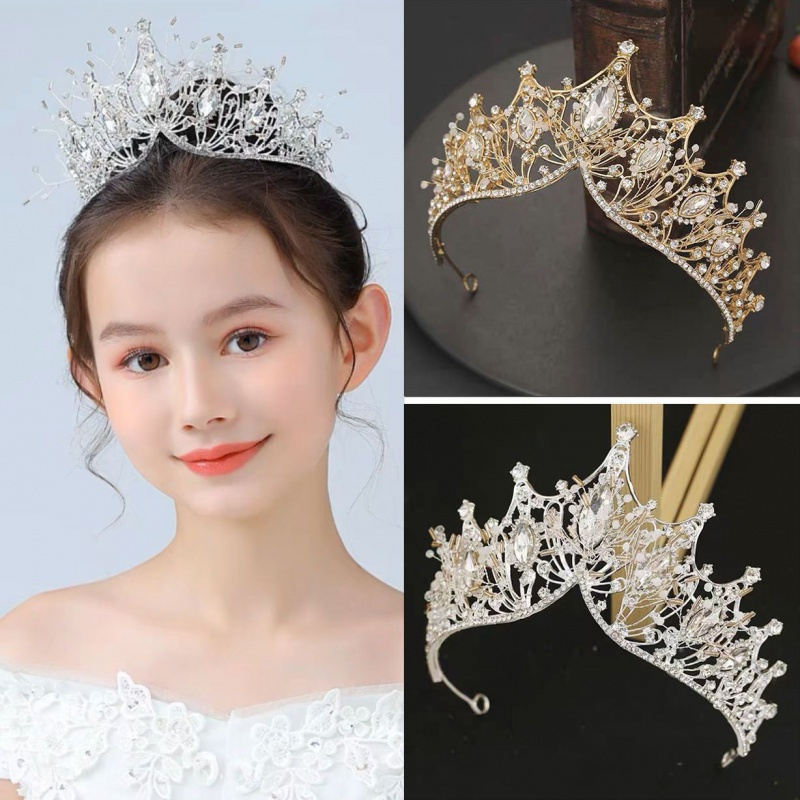 Crown Headdress Korean Princess Cute Little Girl Birthday Crown Shiny ...