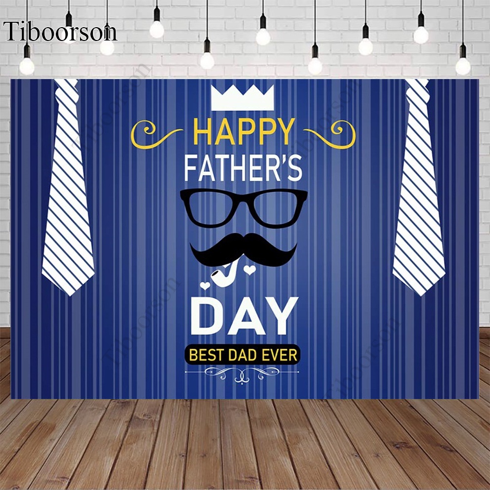 Happy Fathers Day Best Dad Ever Black Glasses Tie Beard Background ...