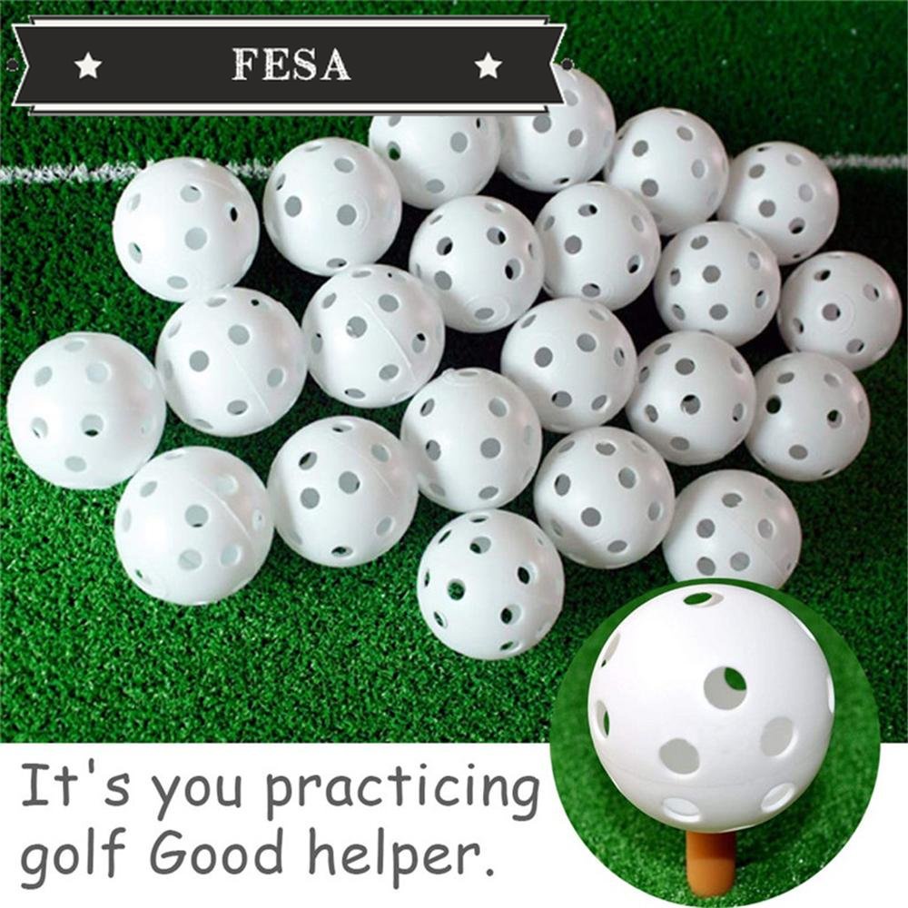 Plastic Training Balls White Golf Training Golf Balls with Hole 41mm ...