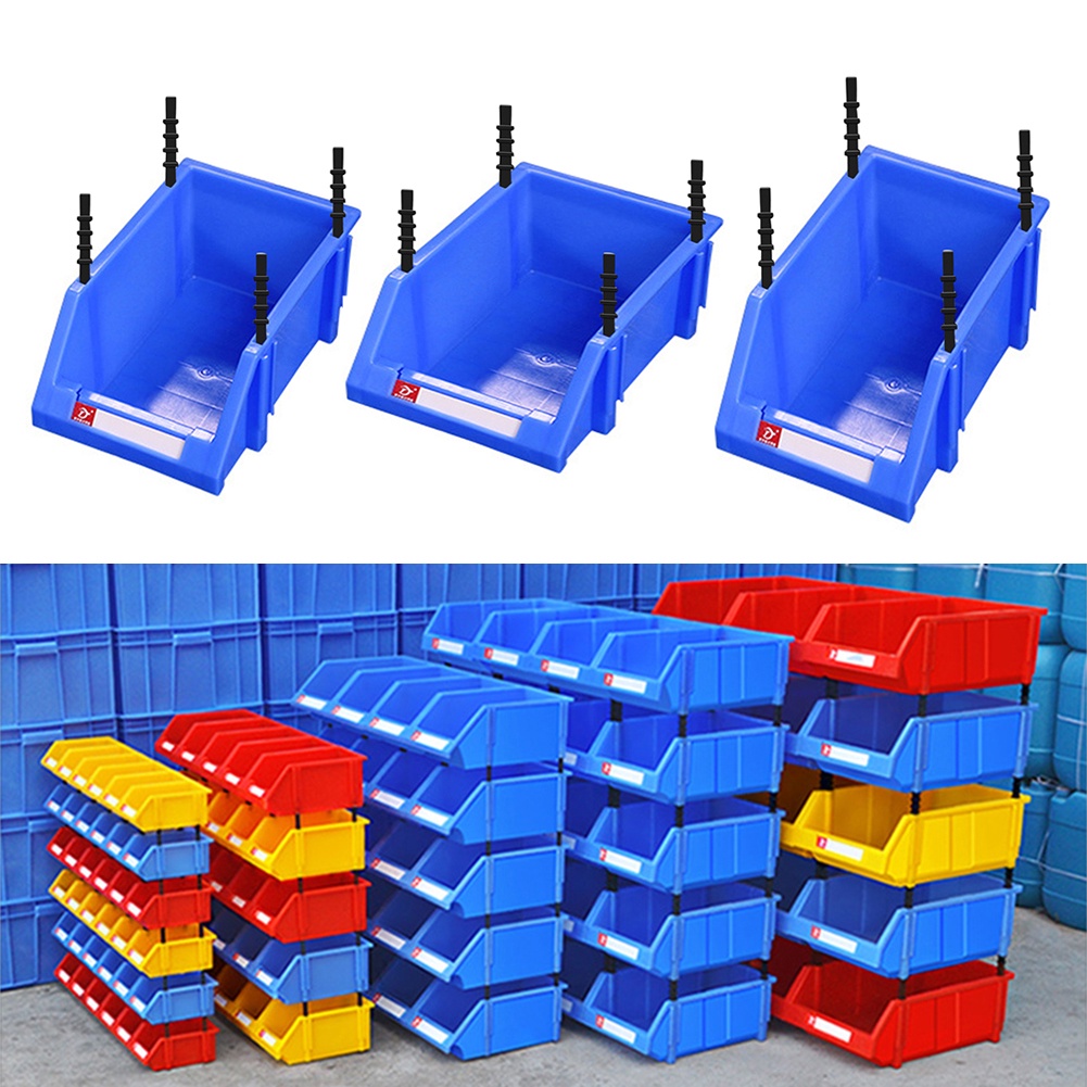 lsHA_ Stackable Plastic Small Parts Container Box Shelf Screw Storage ...