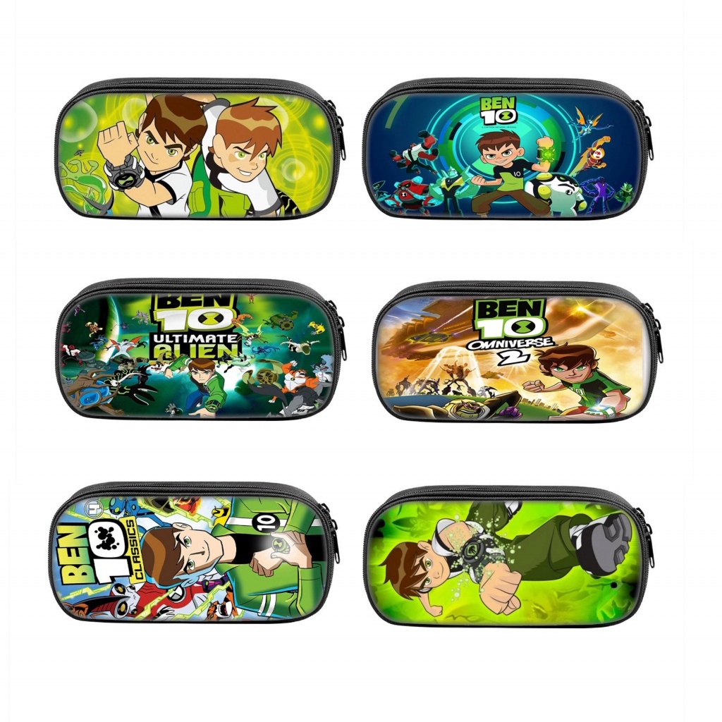 New trendy Teenage hacker ben10 zipper student pencil bag anime ...