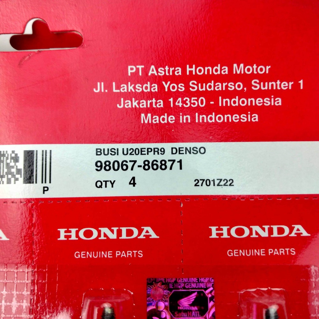 Honda vario U20EPR9 Spark Plug/denso Motorcycle Spark Plug honda beat ...