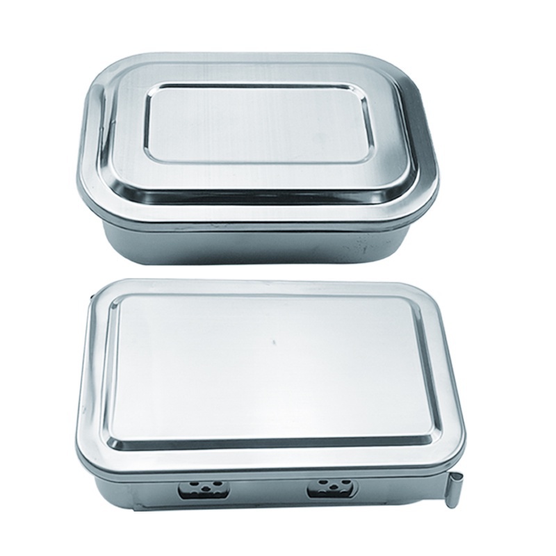 Dental Instruments Tray Stainless Steel Storage Box with Lid Steriliser ...