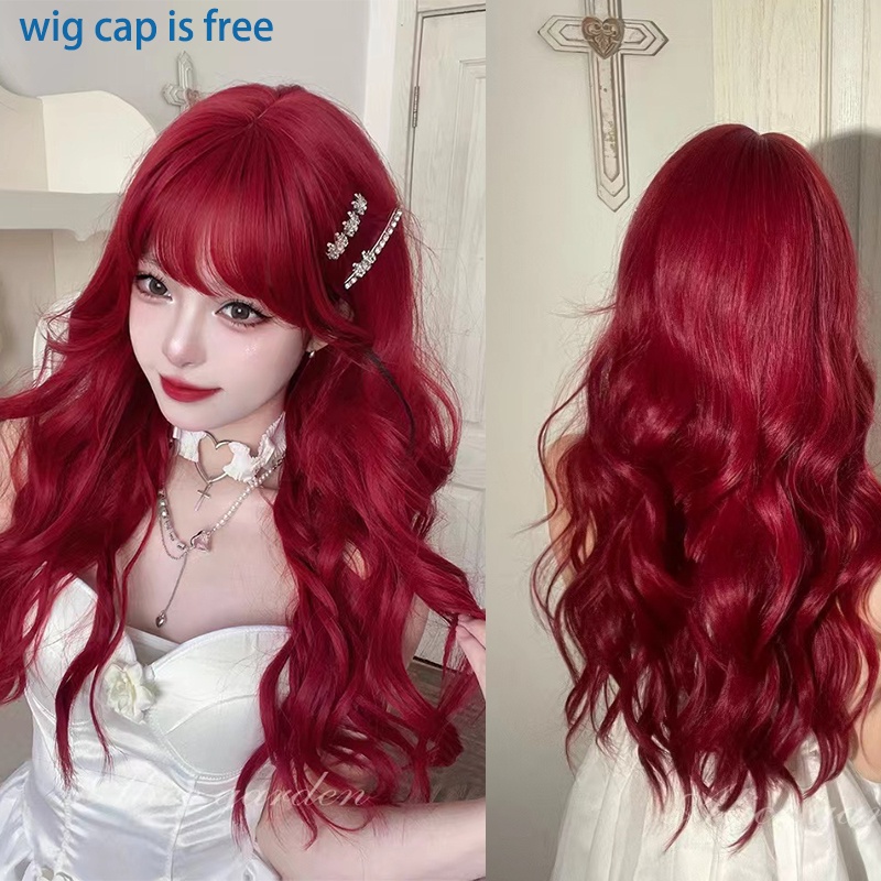 65cm Long Curls Wigs For Women Red Disney's Mermaid Princess Cosplay ...