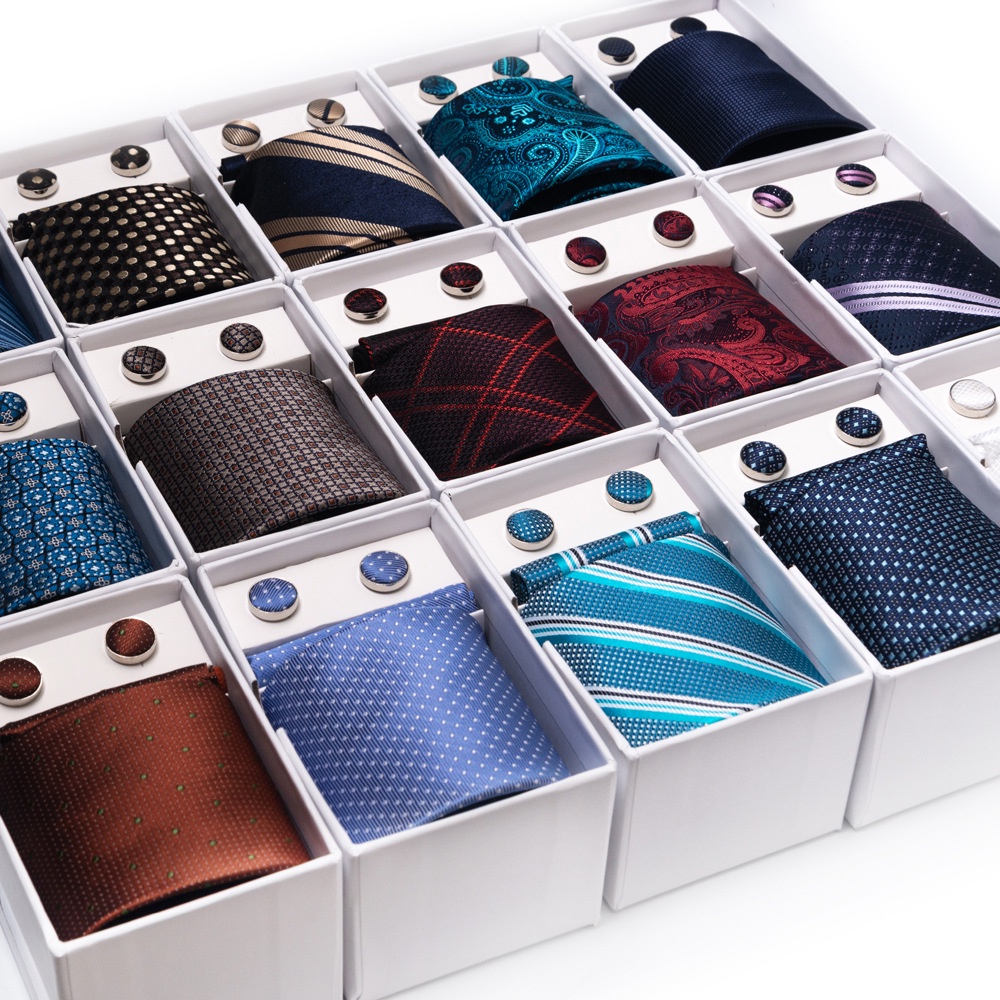 Ready Stock New Style Tie Set Gift Box Male Business Striped Tie ...