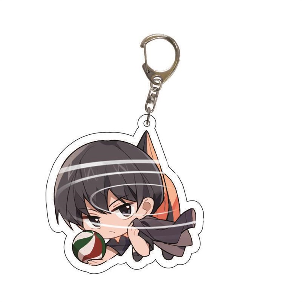 Cute Volleyball Boy Key Chain Ring Anime Haikyuu!! Keyring Cute Cartoon ...