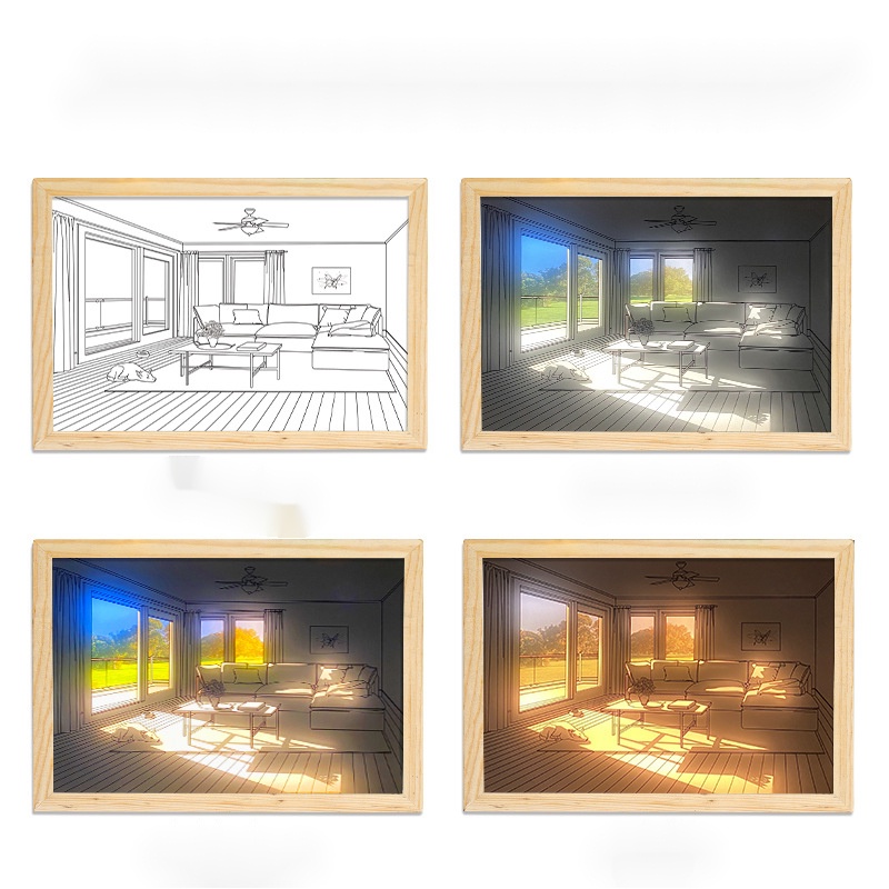 Photo frames Light painting LED Photo Frame Lighted decorative photo ...