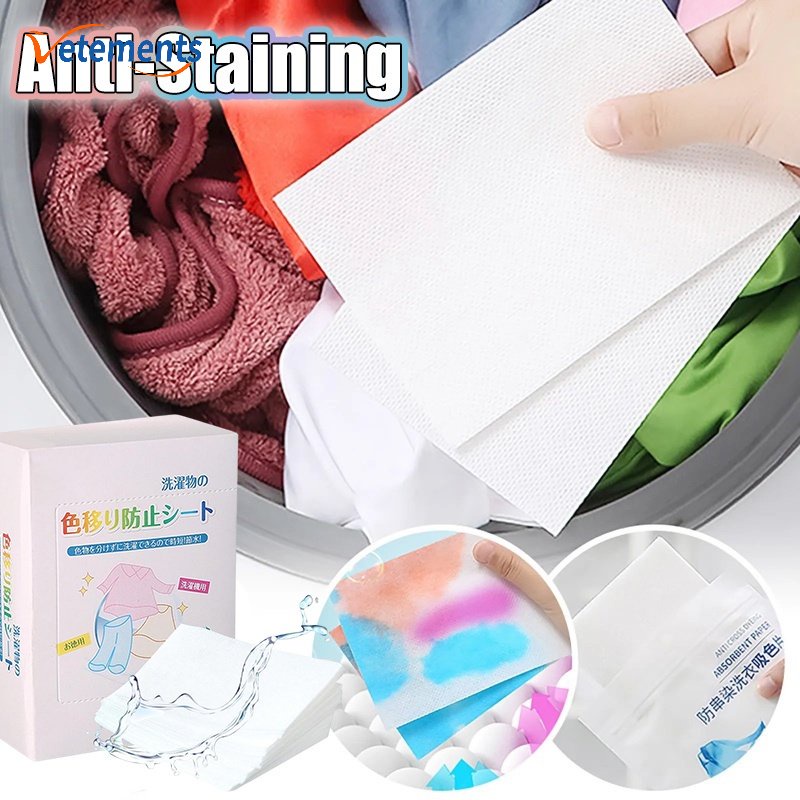 50Pcs/Bag Washing Machine Clothes Color Catcher Grabber Sheets ...