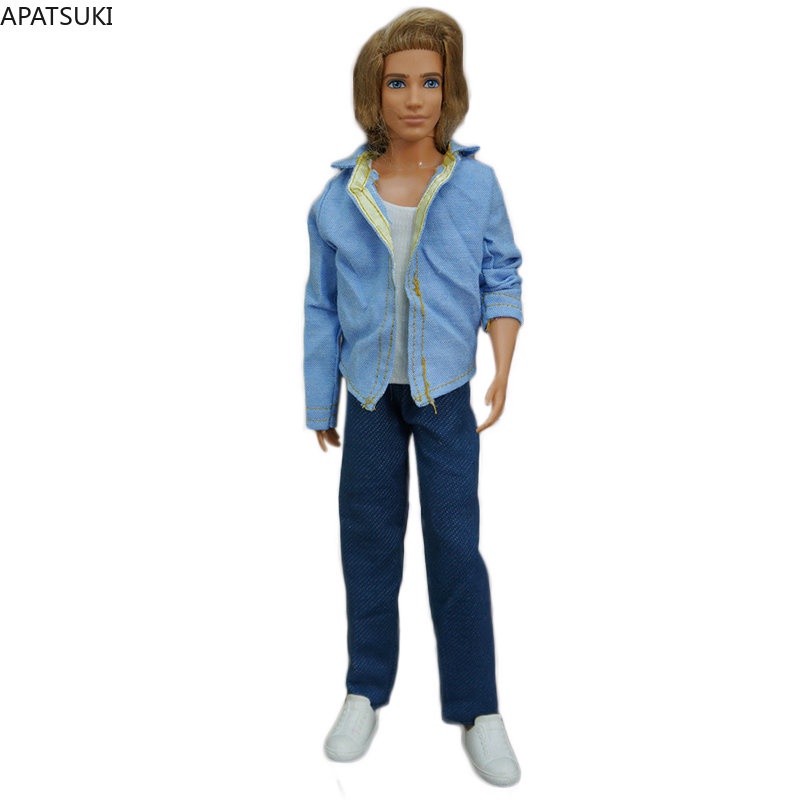 3pcs/set 1/6 Doll Clothes For Ken Boy Doll Outfits Blue Coat White Vest ...